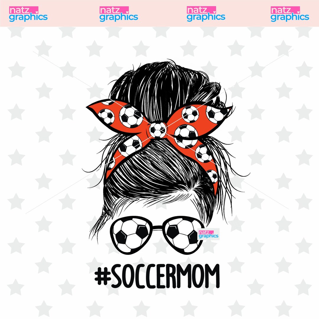 Soccer Mom Orange Messy Bun, PNG Image, Sublimation PNG - Etsy