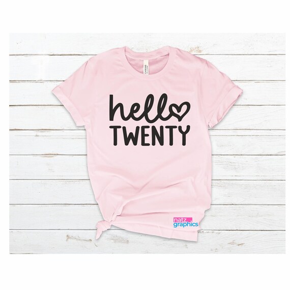 20th Birthday SVG Hello Twenty SVG Birthday Girl Svg | Etsy