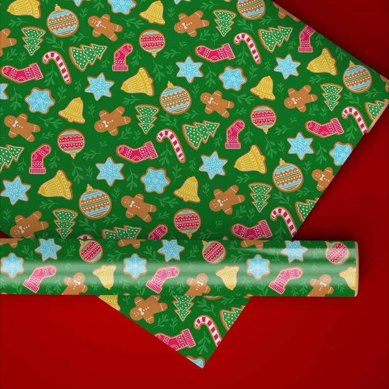 Christmas Pattern Seamless - Gingerbread Vector Xmas Pattern - Etsy