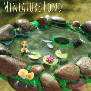 Miniature Pond, OOAK 1:12 Scale Miniature Pond, Dollhouse Pond, Fairy ...