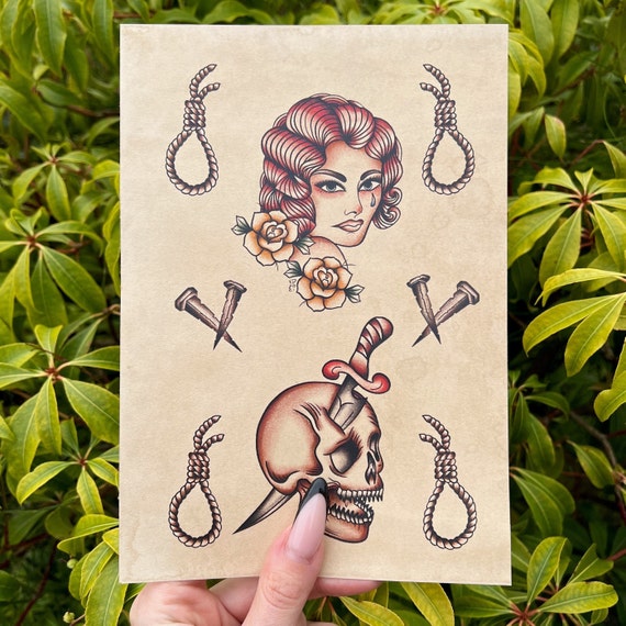 Traditional Gypsy Skull Tattoo