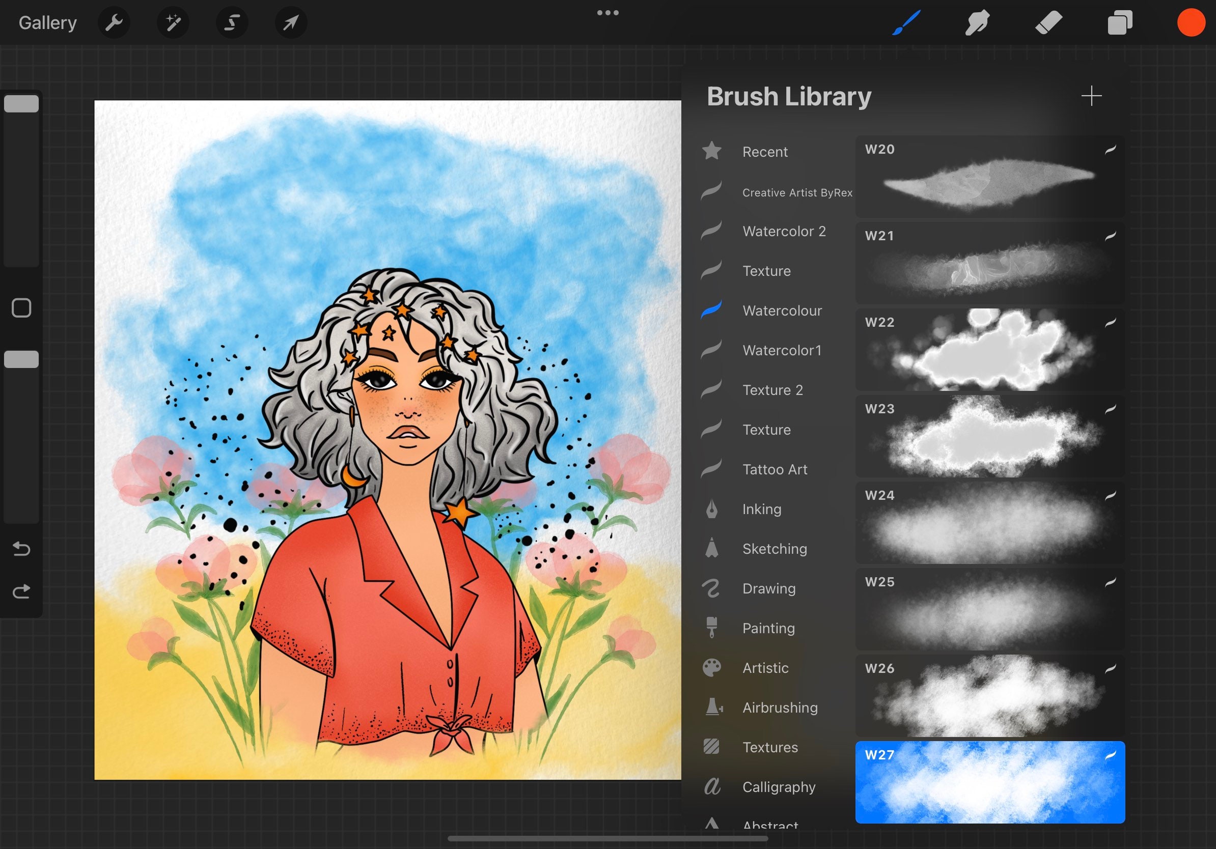 Realistic Watercolor Procreate Painting Brushes Extra Bonus - Etsy