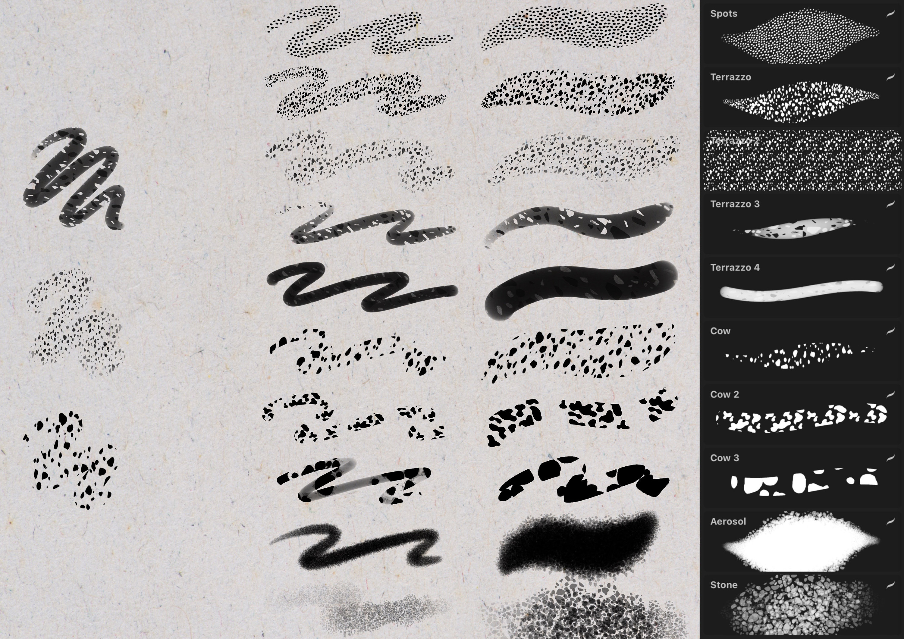 Procreate Brushes Grain Texture Kit Stippling Splatters - Etsy UK