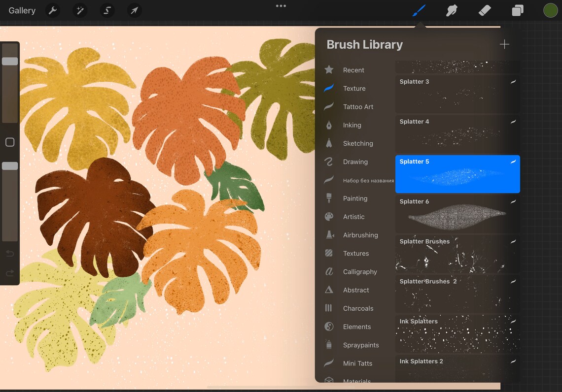 Procreate Brushes Grain Texture Kit Stippling Splatters - Etsy UK