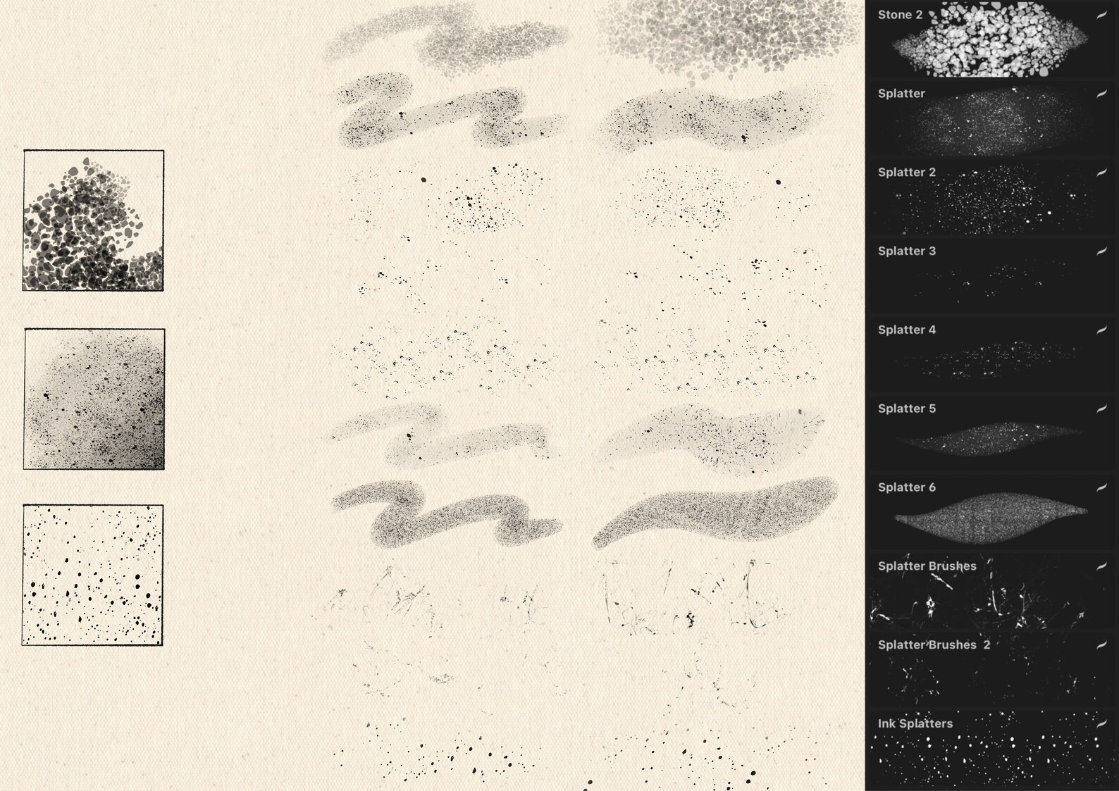 Procreate Brushes Grain Texture Kit Stippling Splatters - Etsy UK