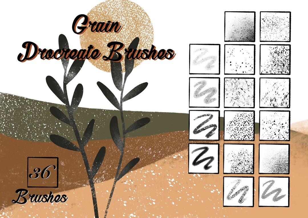 Procreate Brushes Grain Texture Kit Stippling Splatters - Etsy UK