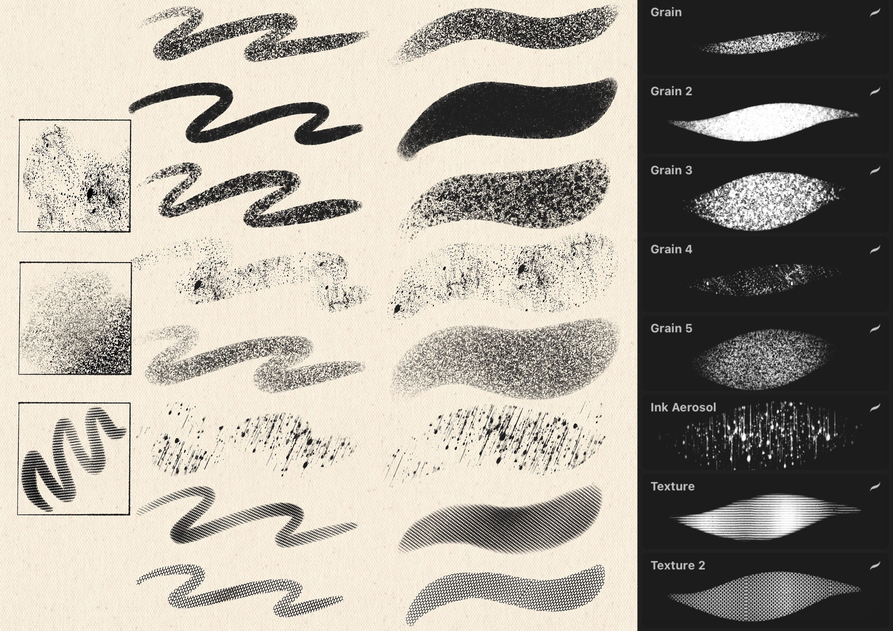 Procreate Brushes Grain Texture Kit Stippling Splatters - Etsy UK