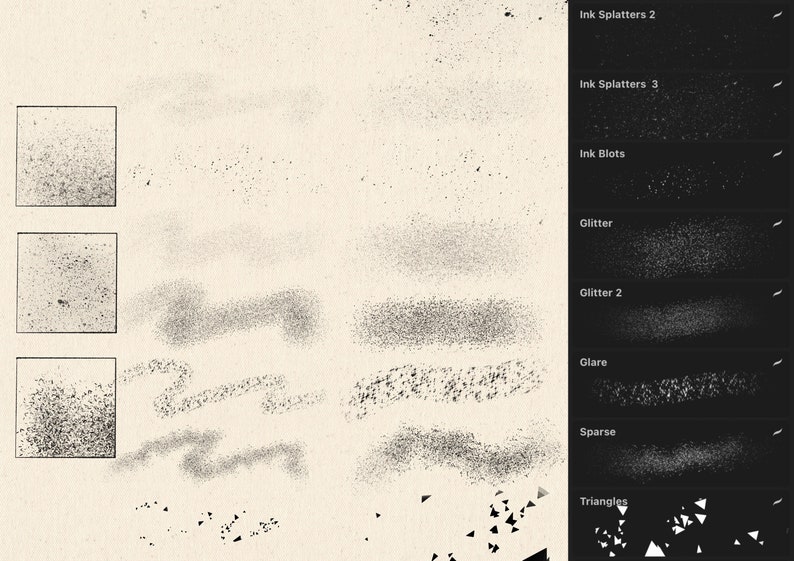 Procreate Brushes Grain Texture Kit Stippling Splatters - Etsy UK