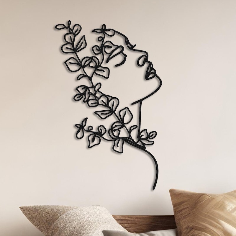 Ladys Face Metal Wall Art - Etsy