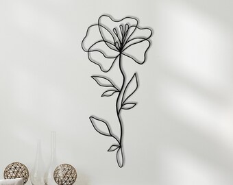 Metal Poppy Flower Wall Art - Etsy