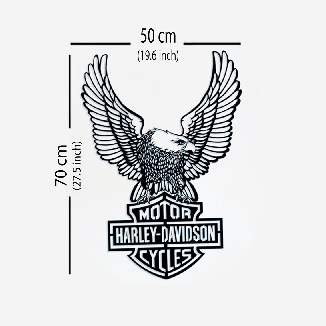 Harley Davidson Eagle Logo Metal Motorcycle Wall Decor | Etsy