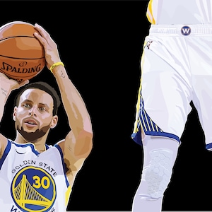 Stephen Curry - Vector Art Poster | Golden State Warriors | NBA ...