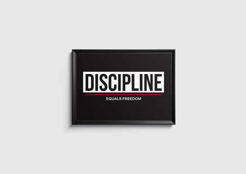 2 Wall Art X discipline Equals Freedom - Etsy