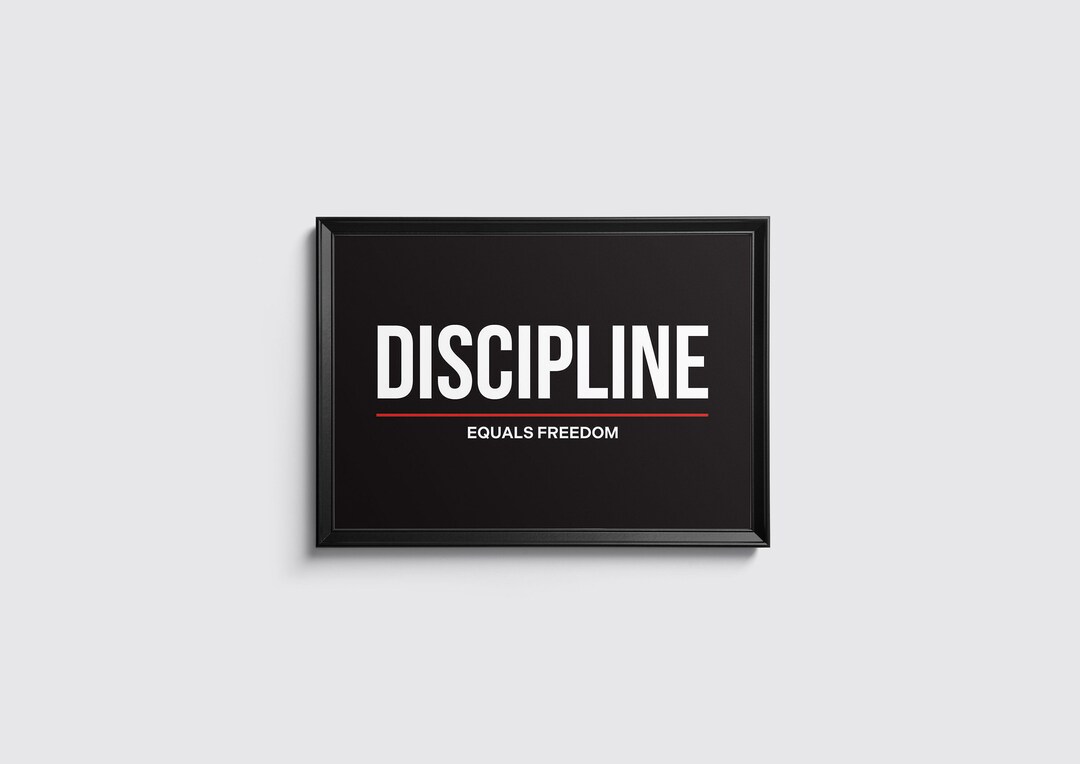 2 Wall Art X "discipline Equals Freedom" Motivational Posters Landscape ...