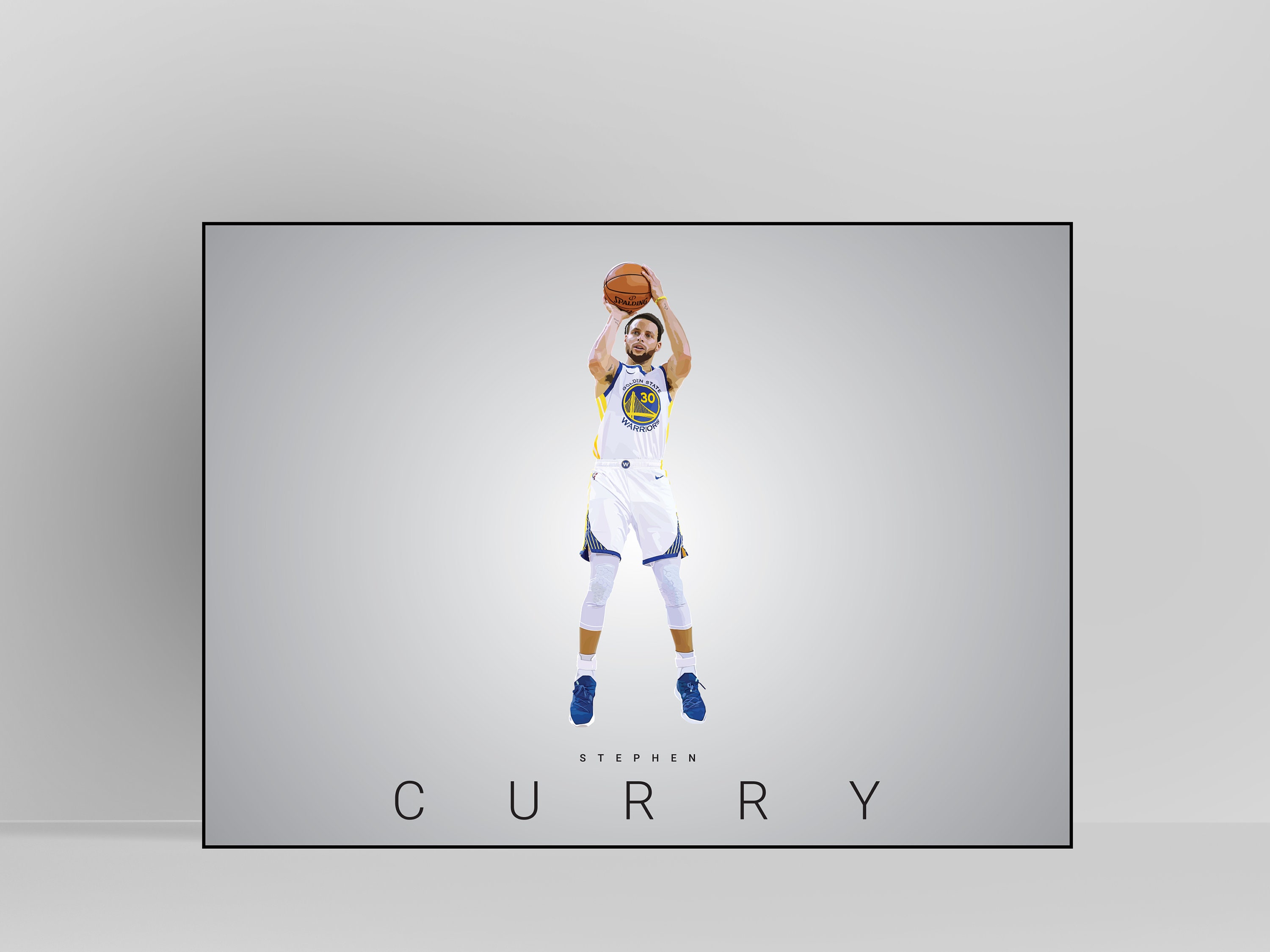Stephen Curry - Vector Art Poster | Golden State Warriors | NBA ...