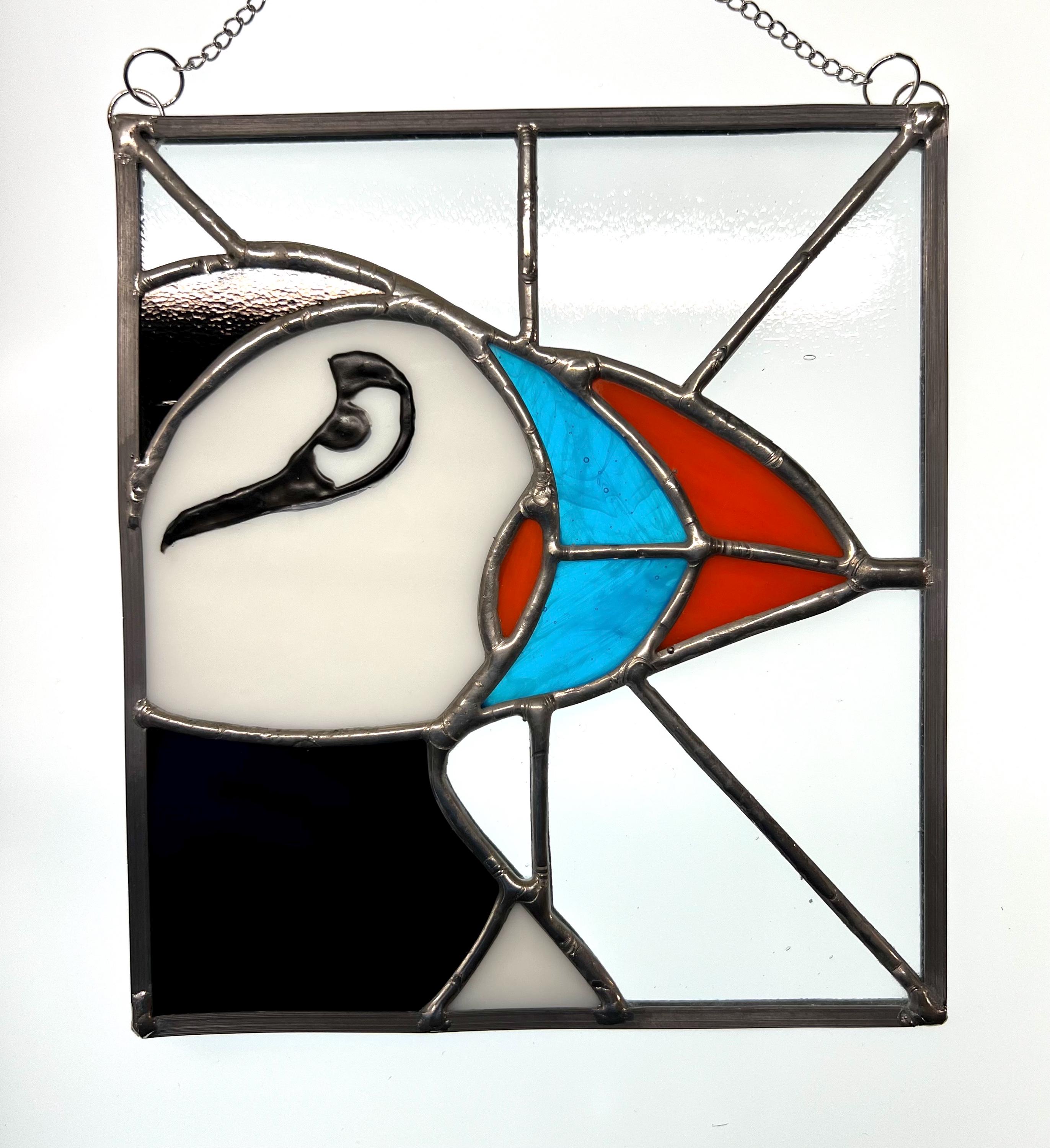 Puffin Stained Glass Panel - Etsy