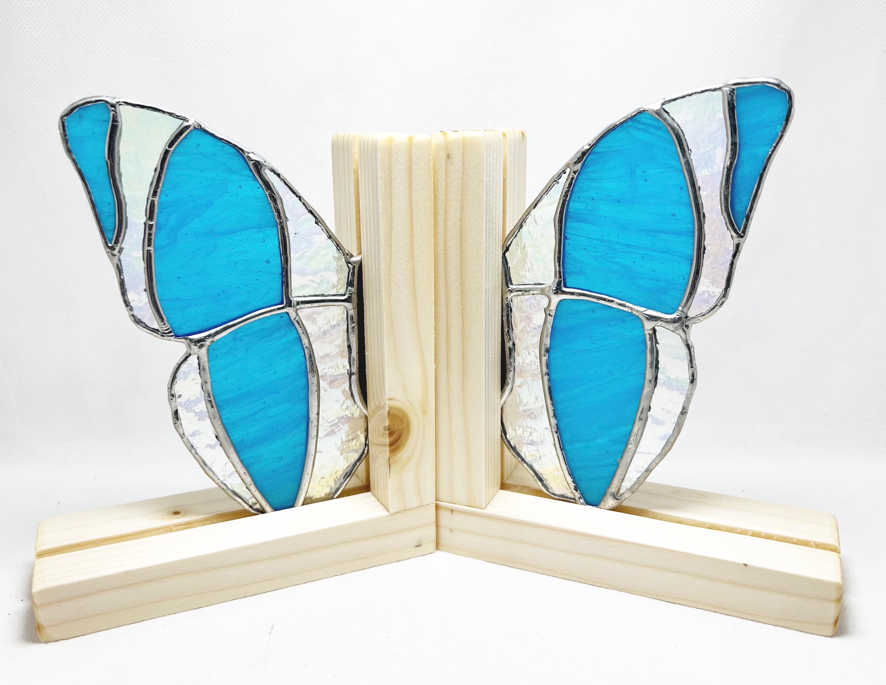 Butterfly Stained Glass Bookends - Etsy