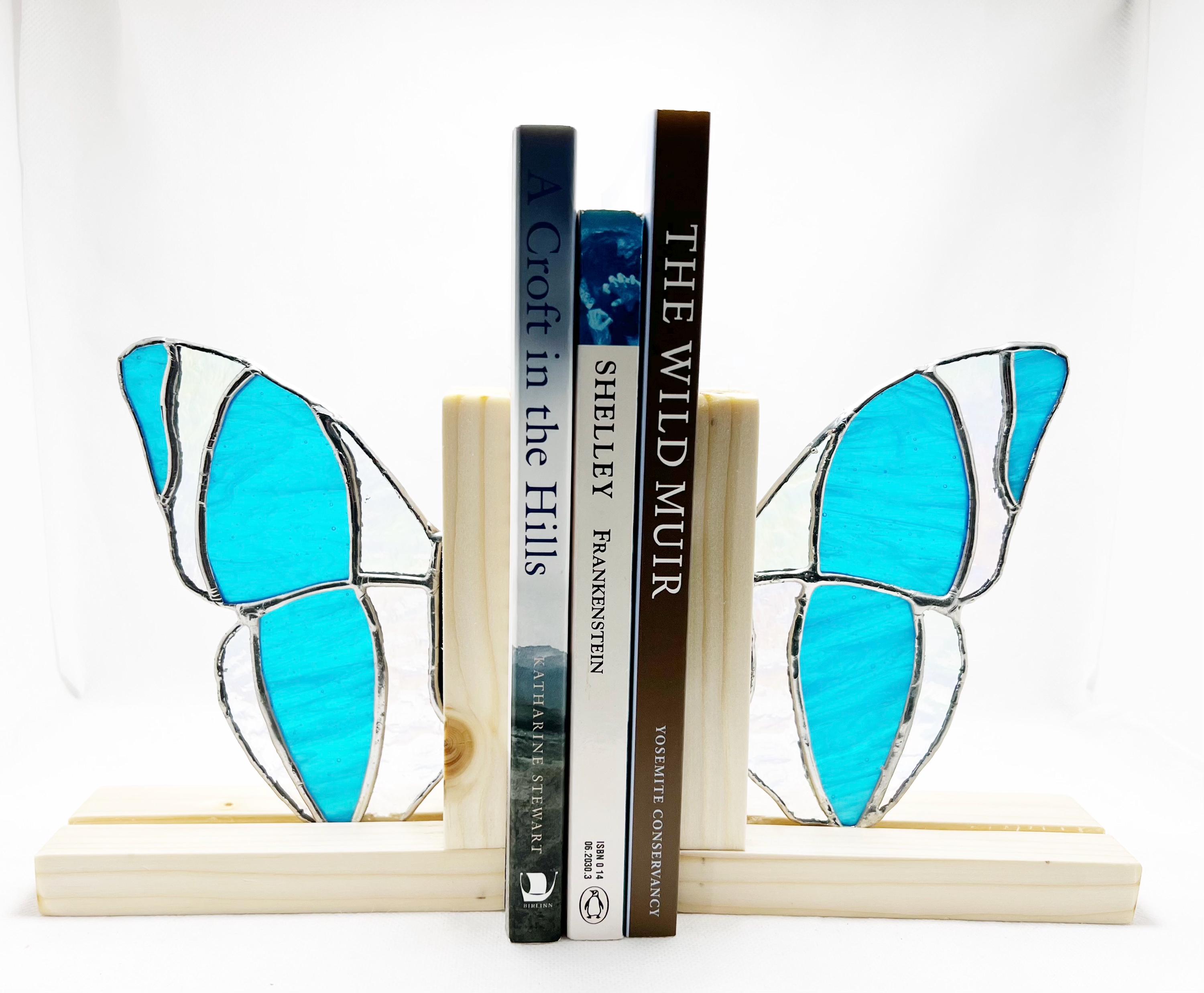 Butterfly Stained Glass Bookends - Etsy