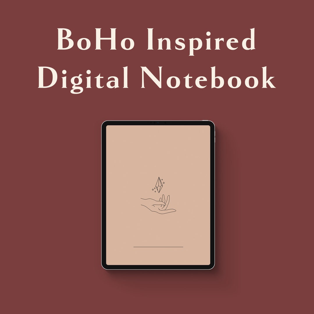 Boho Inspired Digital Notebook - Etsy