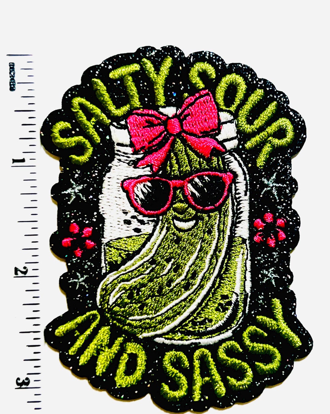 Salty Sour & Sassy Pickle Patch - Embroidered Iron on Patch - Etsy