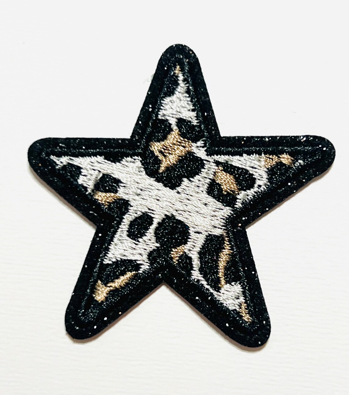 Leopard Stars Glitter Outline 2” - Iron on Patch - Etsy