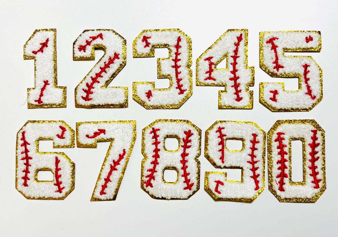 Baseball Numbers Patches - Embroidered DIY Iron on Patches - Etsy