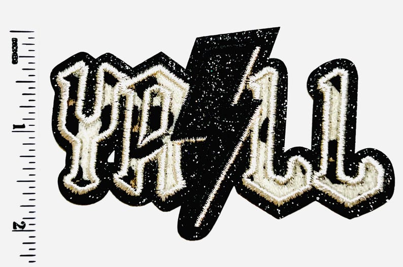 Y’all With Lightning Bolt Patch - Embroidered Iron on Patch With ...