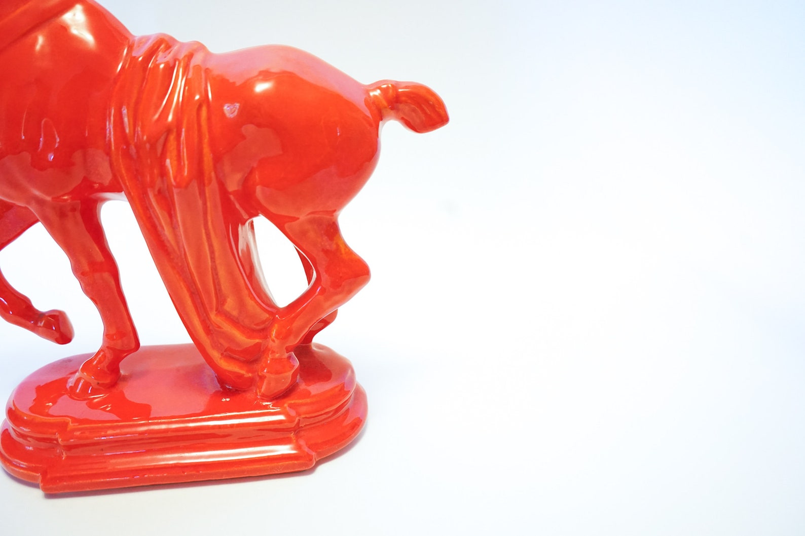 Bright Red Horse Statue Horse Figurine Home Accent Piece | Etsy