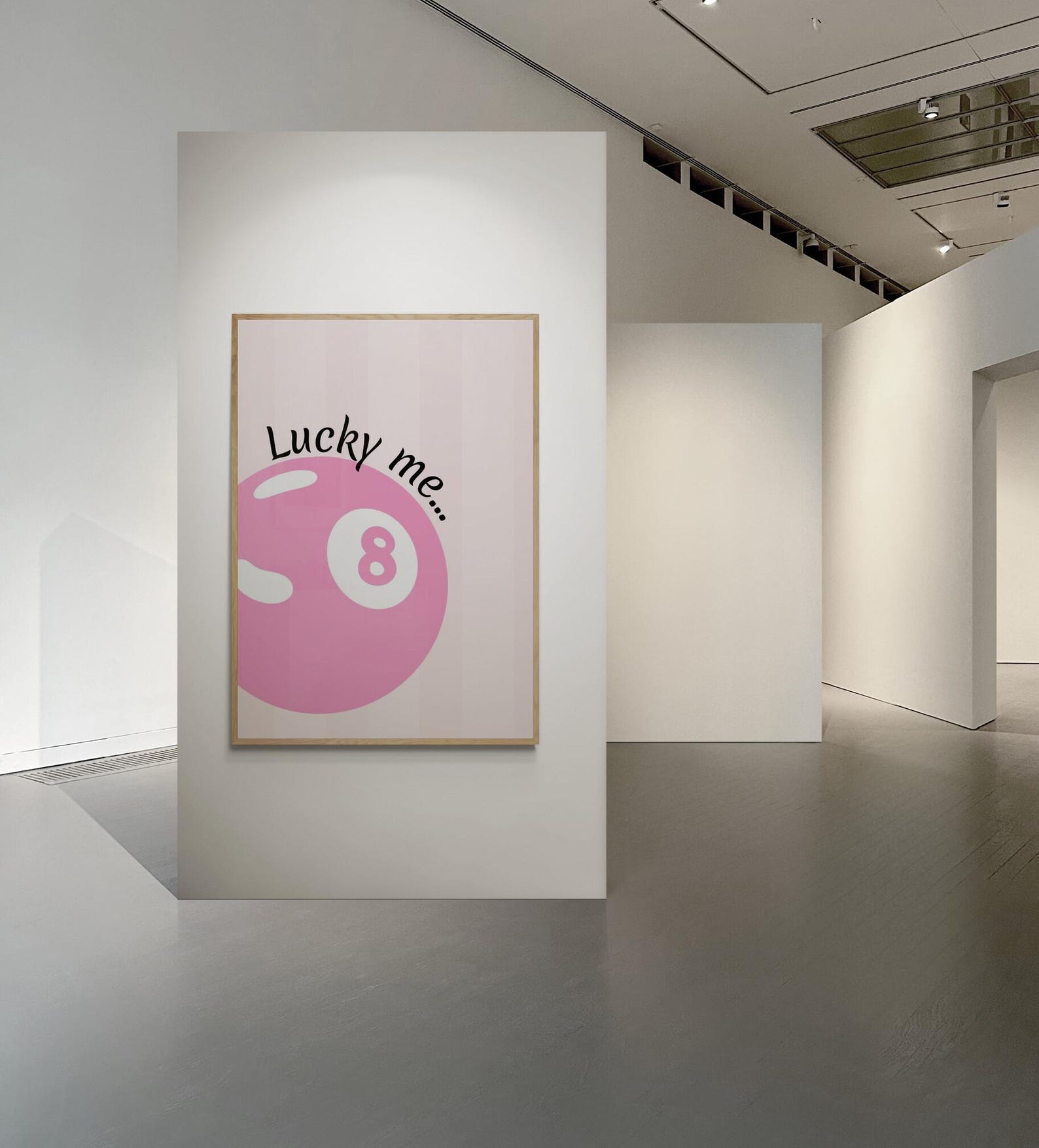 Cute Pink Magic 8 Ball Poster – Aesthetic Lucky Me Wall Art for Girls ...