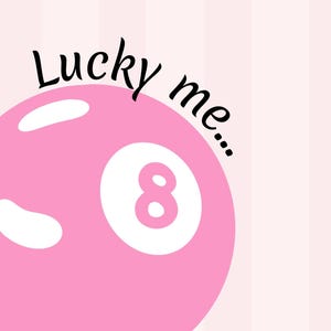 Cute Pink Magic 8 Ball Poster – Aesthetic Lucky Me Wall Art for Girls ...