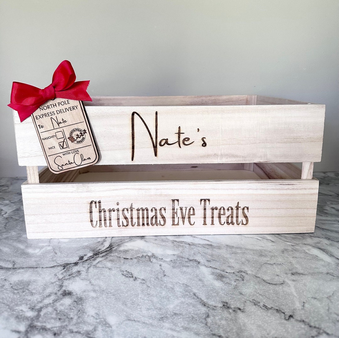 Personalised Christmas Crate Christmas Eve Box Christmas - Etsy