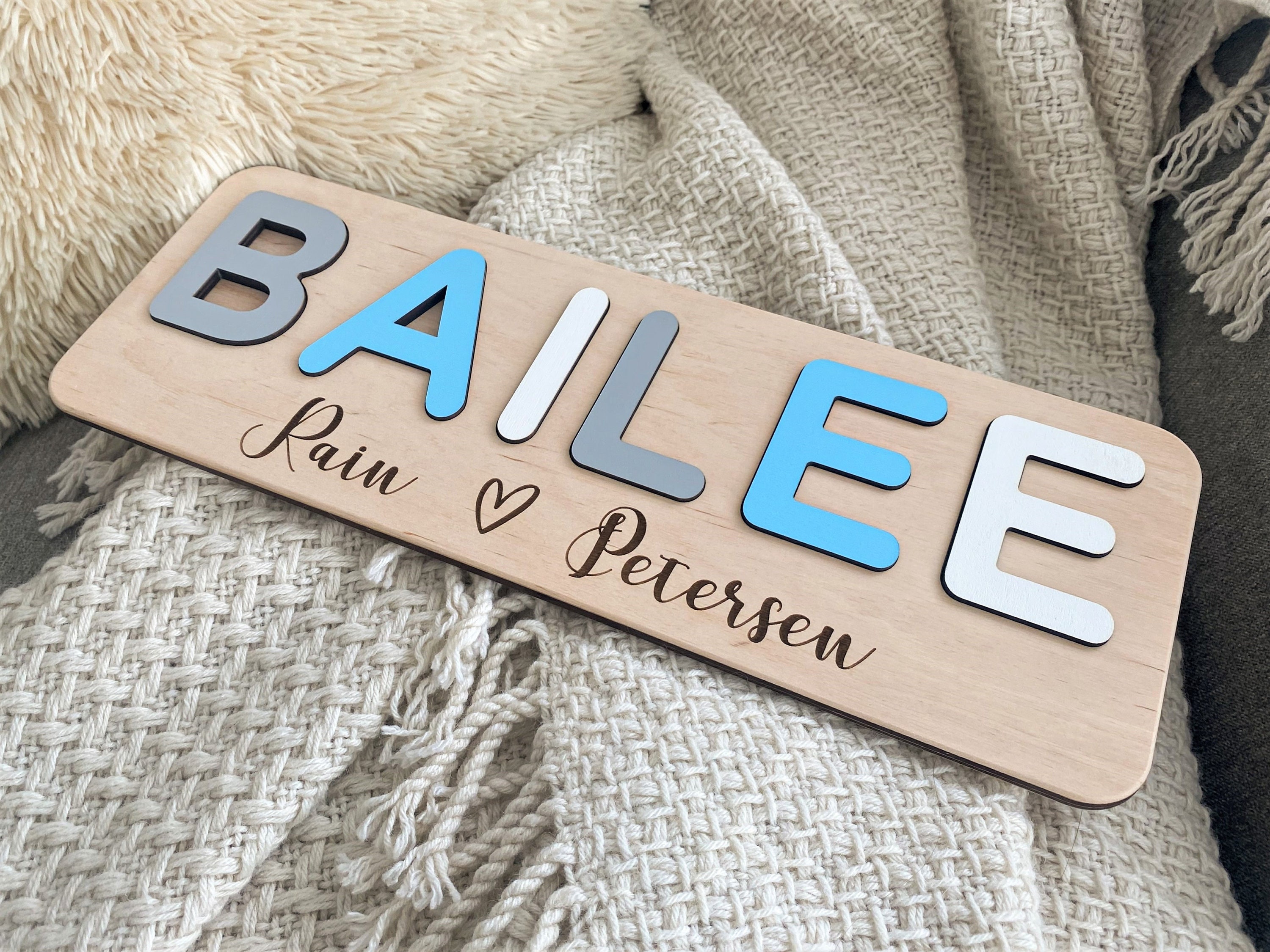 Wooden Personalized Name Puzzle With Pegs 1st Birthday Baby - Etsy