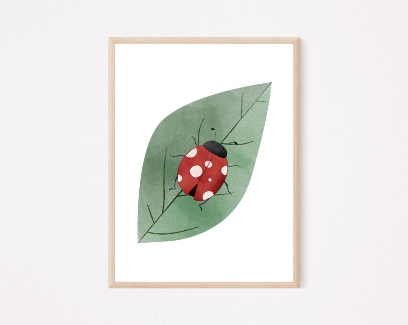 Insekten Kinderzimmer Bilder Wandbilder Poster Aquarell A3 / A4 3er Set ...