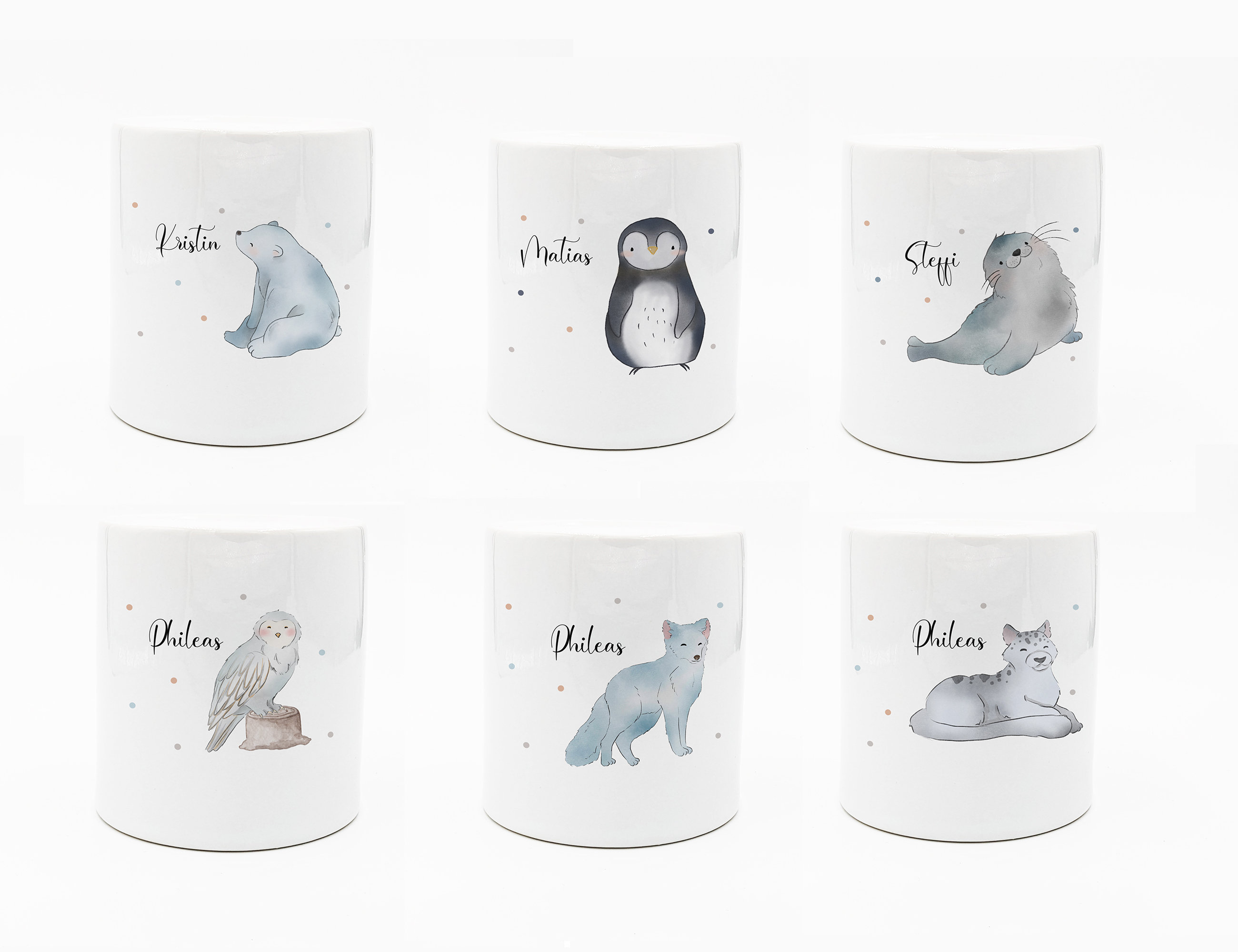 Eis Tier Spardose mit Namen und Spruch Eisbär Pinguin - Etsy.de