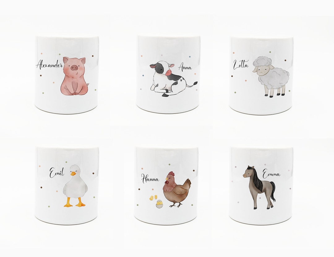 Farm Money Box Piggy Bank With Name and Saying Pig | Cow | Sheep ...