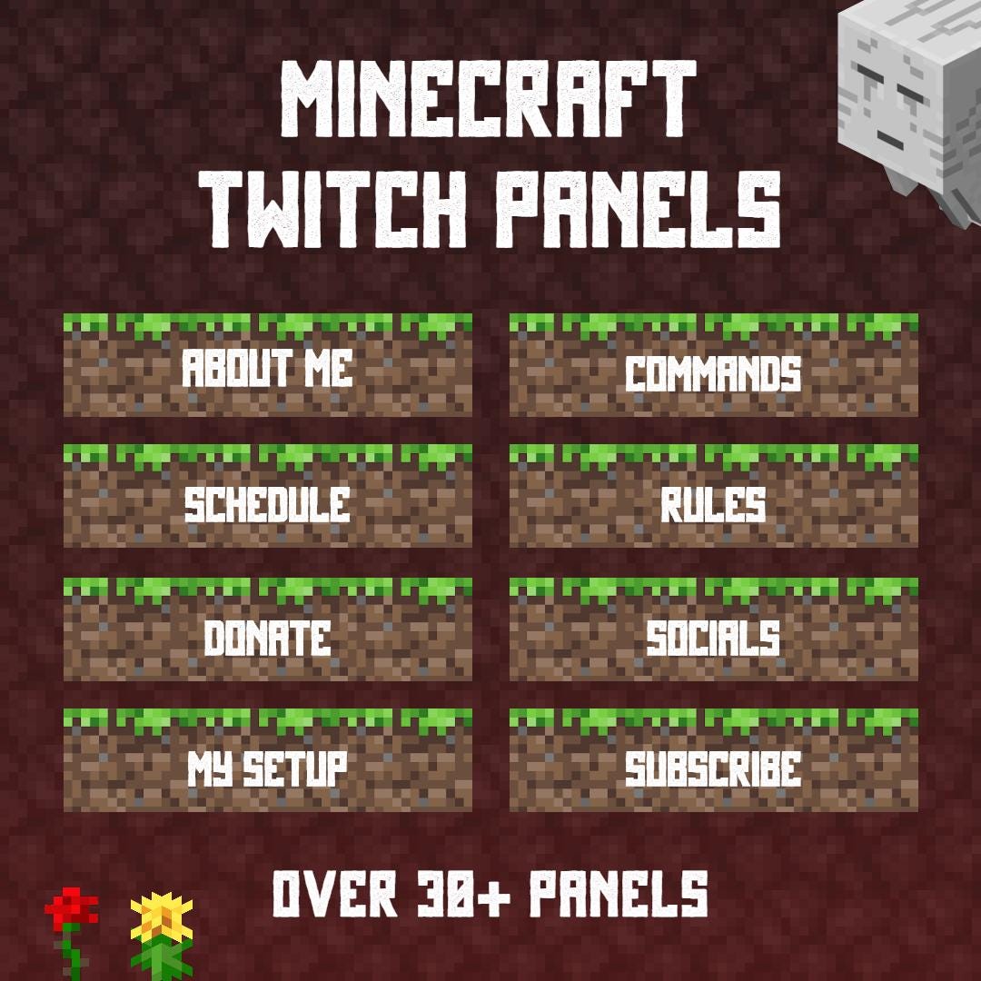 Twitch Panels Minecraft - Stream Panels - Twitch Panel Design - High ...