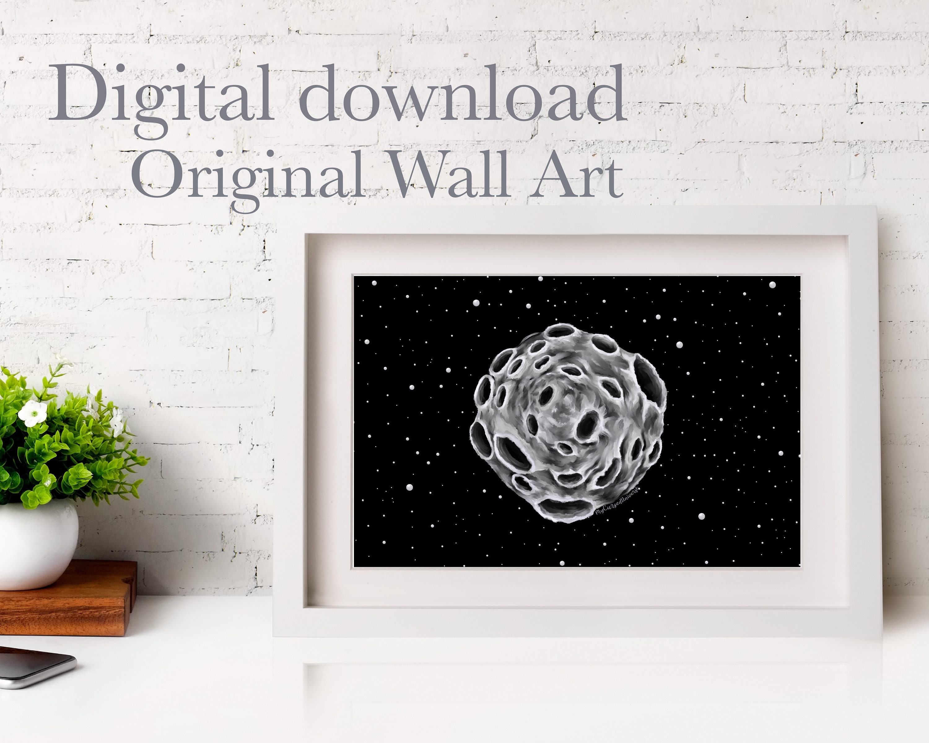 Wall Art Print Cursed Planet Celestial Digital Descargar - Etsy España