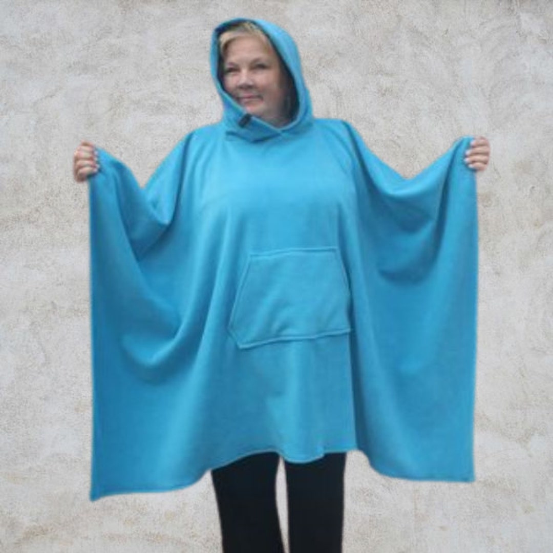 Turquoise / Beaver Scout Blue Fleece Hooded Blanket Scout Guide Camp ...