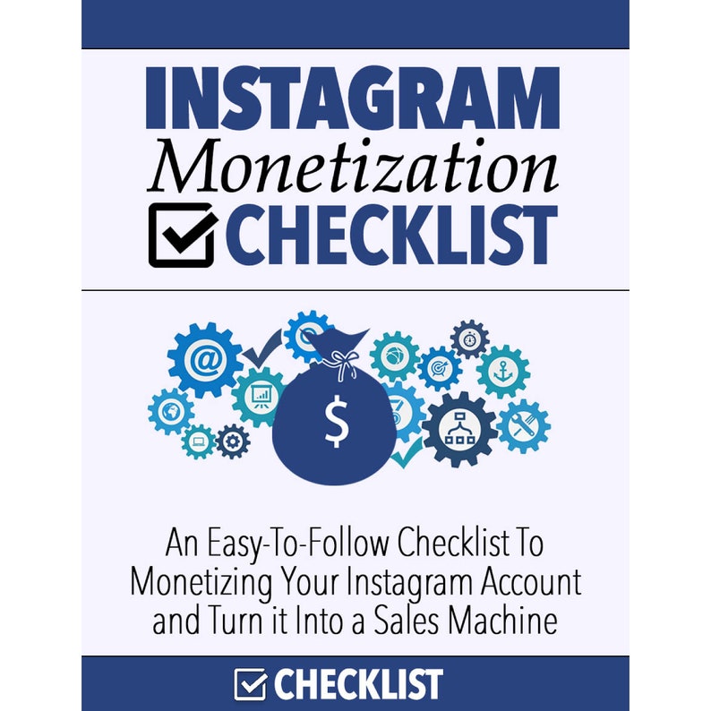 Instagram Monetization Checklist for Beginners Digital Ebook - Etsy
