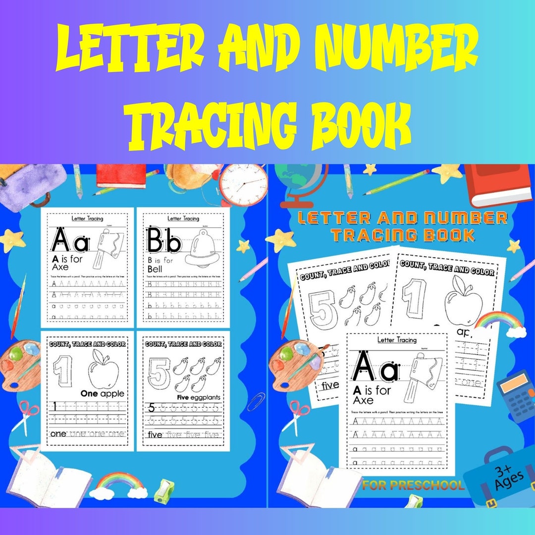 Letter and Number Tracing Book / Learn Tracing Letters and Numbers ...