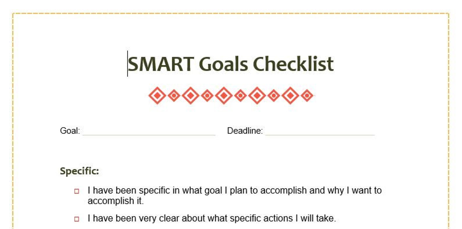 SMART Goals Two Pack Checklist and Worksheet Digital Download - Etsy