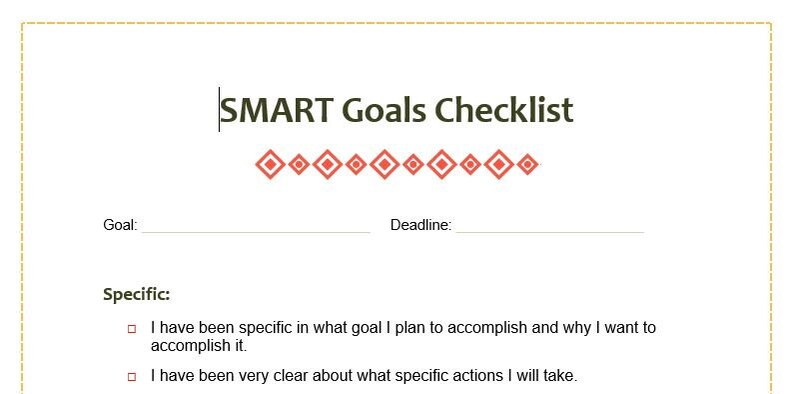 SMART Goals Two Pack Checklist and Worksheet Digital Download - Etsy