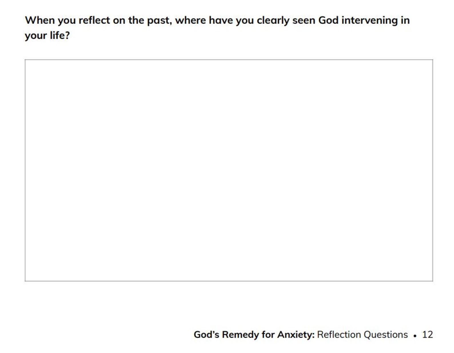 God's Remedy for Anxiety Workbook Reflection Questions PDF Digital ...
