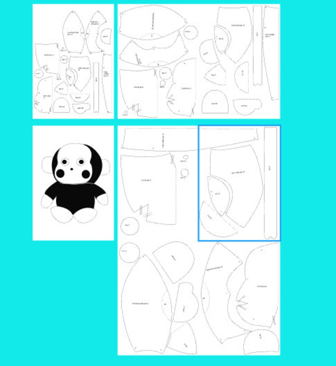 Set of 15 PDF Monkey Toy Patterns WITHOUT INSTRUCTION 3 Sizes | Etsy