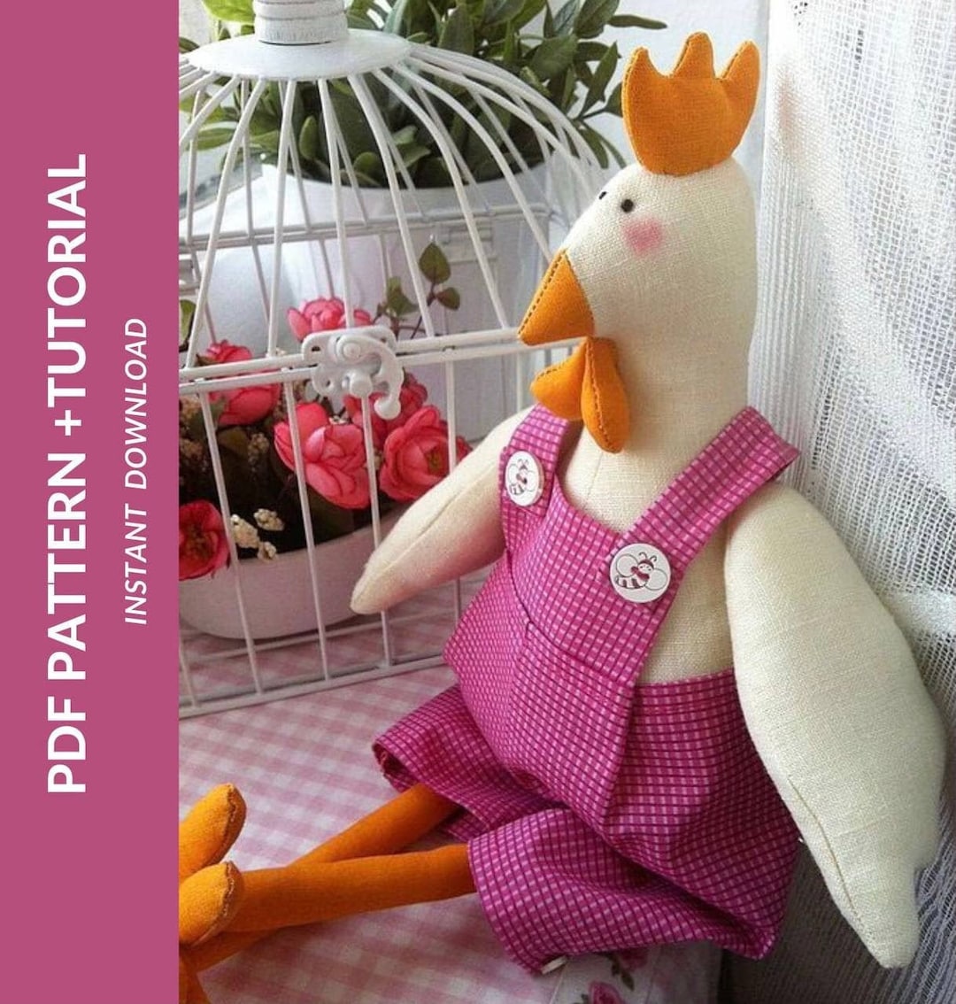 PDF Chicken Tilda, Tilda Pattern, Tilda Soft Toy, Stuffed Toy, Chicken ...