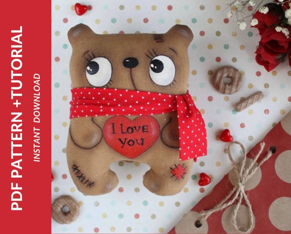 PDF pattern bear Sewing pattern toy Digital download Cute | Etsy