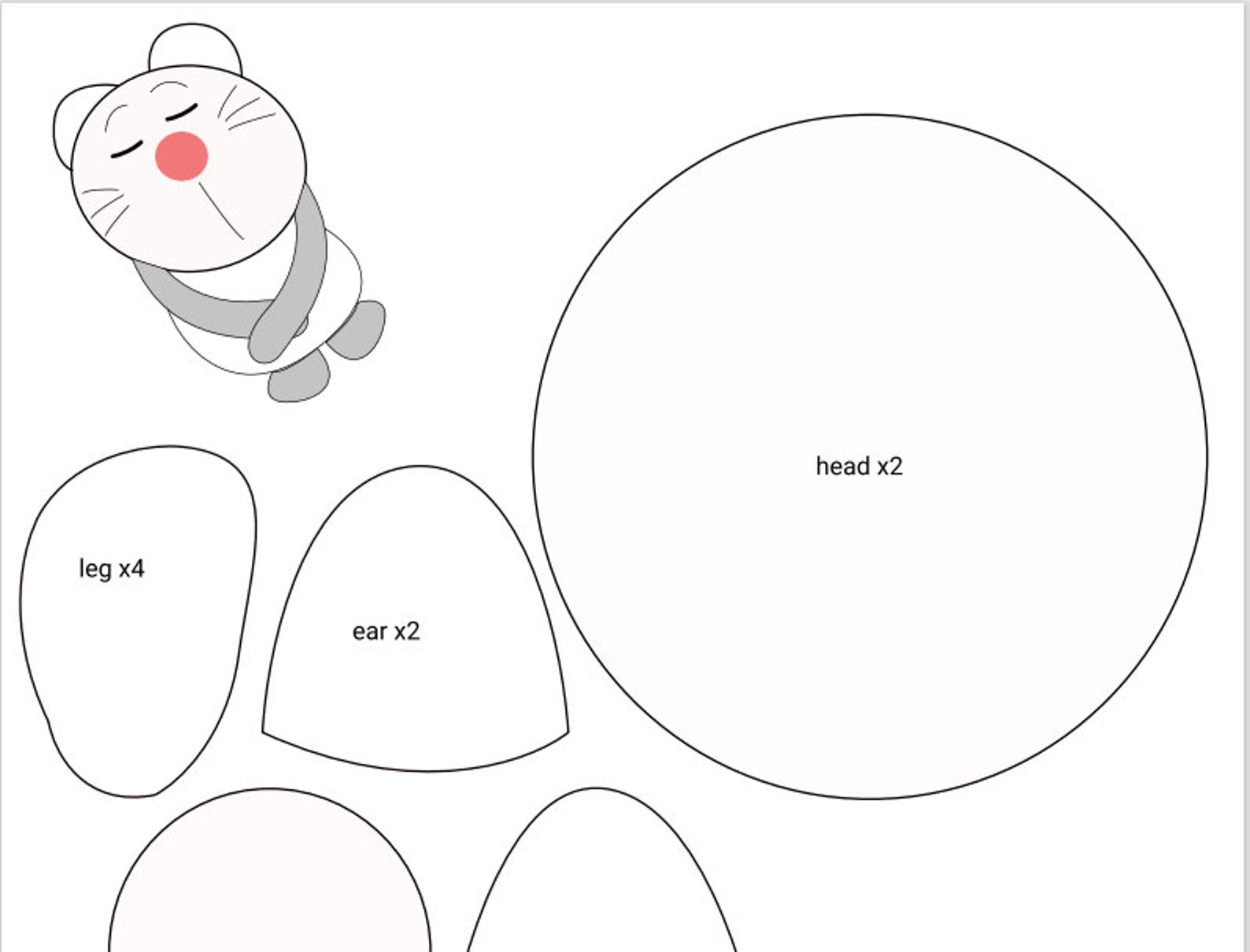 Set of 15 PDF Cat Toy Patterns WITHOUT INSTRUCTION, Cat Sewing Pattern ...