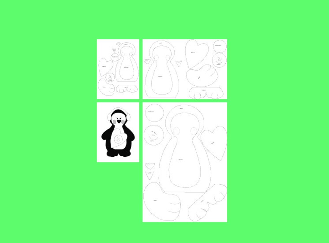 Set of 15 PDF Penguin Toy Patterns WITHOUT INSTRUCTION3 Sizes | Etsy