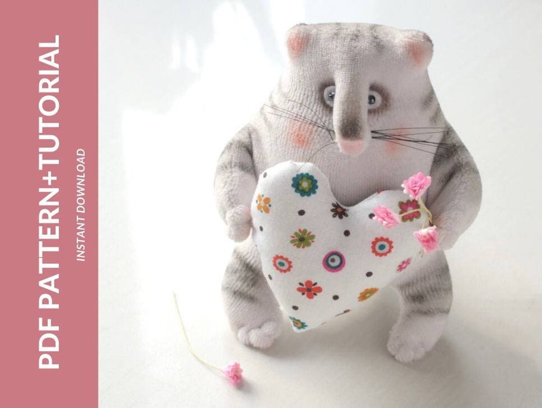 PDF Cat Toy, Sewing Pattern, Cat Pattern and Tutorial Pdf, Soft Toy ...