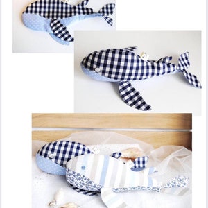 PDF Whale Pattern, Denim Whale Instant Digital Printable Sewing Pattern ...